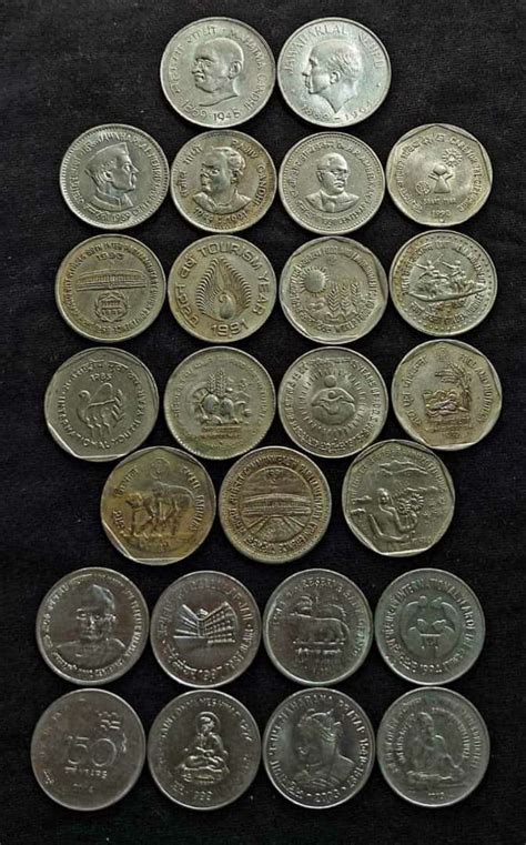 Set Of 25 Different 1 Rupee Commemorative Coins Coinsstuff