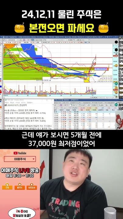 📺 라이브 주식방송 물린 주식 본전오면 팔아야 합니다 Youtube