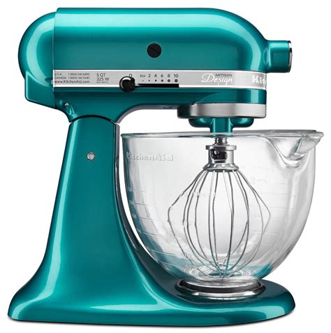 Kitchenaid Ksm155gbsa Artisan Design Series Sea Glass 5 Quart Stand Mixer With Glass Bowl