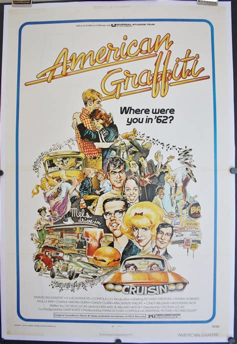 American Graffiti Where Were You In 62 Original Vintage Movie Poster