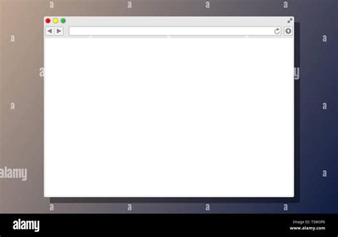 White Blank Browser Window Operating System User Interface Generic Internet Browser Software