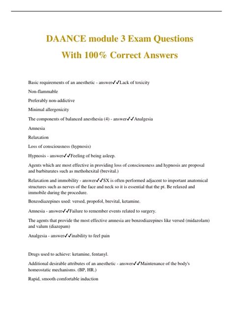 Daance Module 3 Exam Questions With 100 Correct Answers Daance Stuvia Us