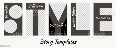 소셜 네트워크에 대한 미니멀 한 이야기의 집합입니다 프레임 패키지로 고유한 콘텐츠를 만듭니다 스토리용 템플릿입니다 이야기에 대한 문자 패턴입니다 Brand Name
