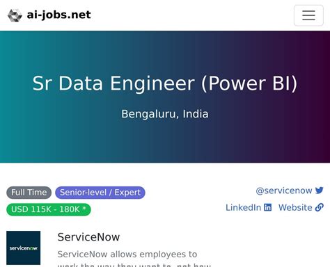 Hiring Sr Data Engineer Power Bi In Bengaluru India Raimljobs