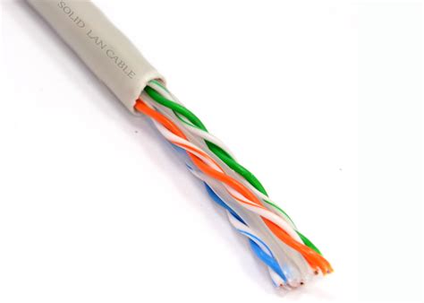 Cat6a Utp Ethernet Lan Cable Solid Bare Copper Network Cable