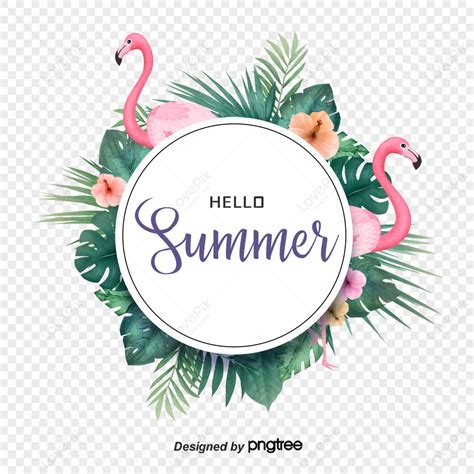 플라밍고 여름 열대 Png 일러스트 및 벡터 이미지 무료 다운로드 Lovepik