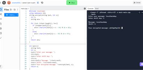 Caesar Cipher Encryption Devpost