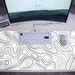 Techsource Mousepad Topo White XL XL And XL With Stitched Edges Nonslip Rubber Base Machine