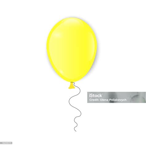 풍선 아이콘입니다 노란색 기호 휴일 장식 만화 예술 플랫 스타일 격리된 개체입니다 벡터 그림입니다 스톡 이미지 Film Festival에 대한 스톡 벡터 아트 및 기타