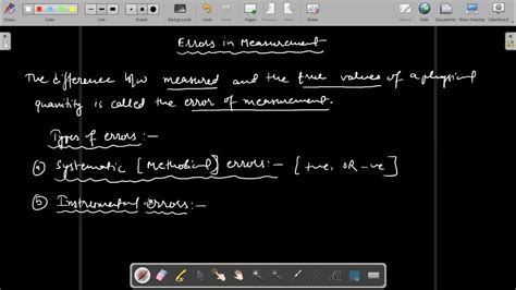 11th Physics Errors In Measurment 1 Youtube