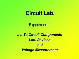 PPT Series And Parallel Circuit Lab Instructions PowerPoint Presentation ID