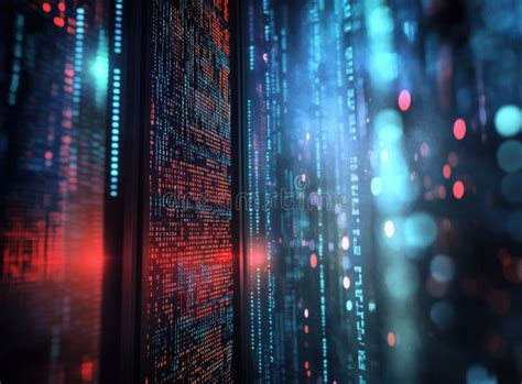 Closeup Of A Computer Screen Showing Extensive Numerical Data Stock