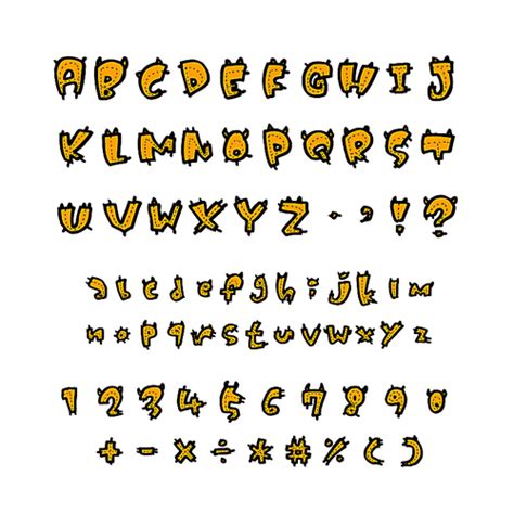 유토이미지 손으로 쓴 알파벳 벡터 이미지