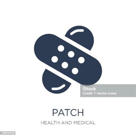 패치 아이콘입니다 건강 및 의료 컬렉션에서 흰색 배경에 유행 평면 벡터 패치 아이콘 귀여운에 대한 스톡 벡터 아트 및 기타 이미지 귀여운 낙서 드로잉 만화 Istock