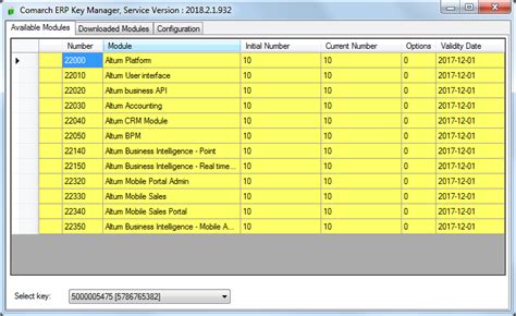 Key Manager Monitor Comarch Erp Standard 20221 Knowledge Base