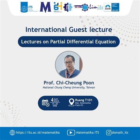 Guest Lecture Lectures On Partial Differential Equation Departemen Matematika