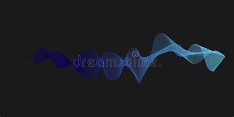 Abstract Wave Lines Dynamic Flowing Colorful Light Isolated On Black Background Vector