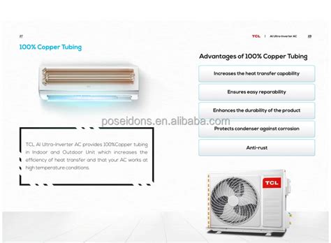 Tcl Split Type Air Conditioners Low Noise Inverter Cooler Wall Mounted Mini Split Air
