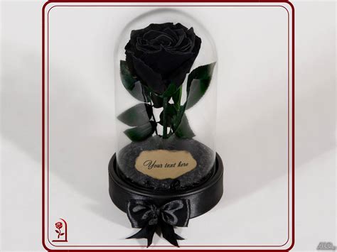 Естествена ЧЕРНА Вечна Роза в стъкленица Уникален подарък за Жена Момиче Аксесоари