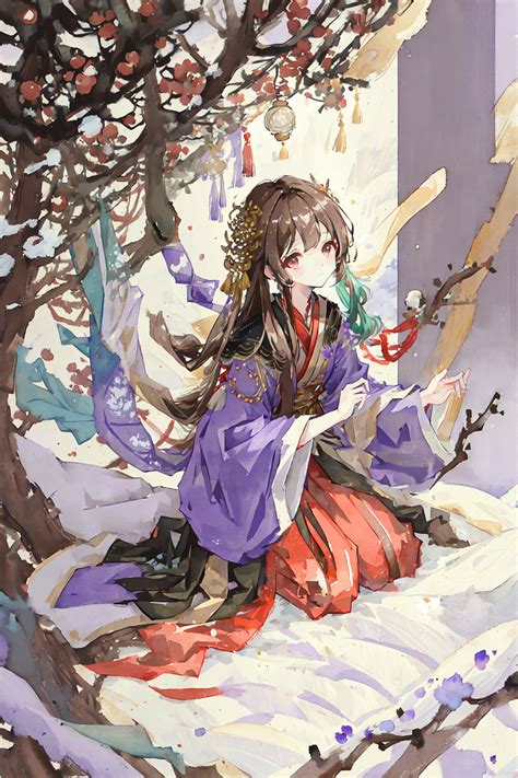 Ai智造 视觉古风汉服插画安琪在成长 站酷zcool