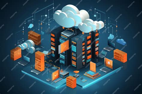 Cloud Technology Computing Concept Data Center Concept Modern Cloud