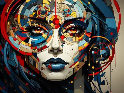 Premium Ai Image Abstract Representation Geometric Fox In Angular