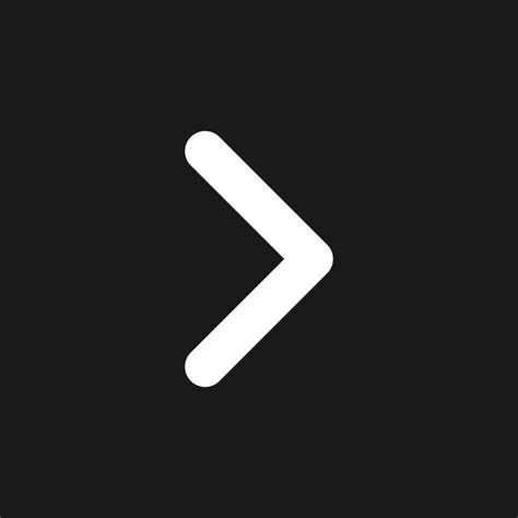 Right Arrow Dark Mode Glyph Ui Icon Navigation Direction Angle Bracket User Interface Design
