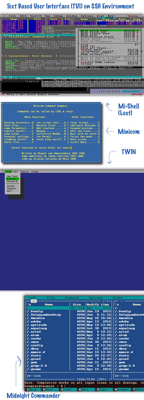 Text Based User Interface TUI On SSH Environment