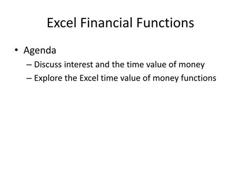 PPT Excel Financial Functions PowerPoint Presentation Free Download ID
