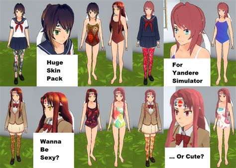 Huge Skin Pack For Yandere Simulator By Strawberrysmn On Deviantart