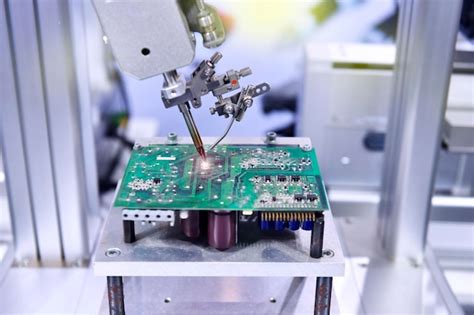 Premium Photo High Technology And Modern Automatic Robot For Print Circuit Board Pcbassembly