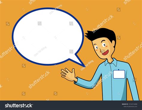 Vector Man Speaking Stock Vector Royalty Free Shutterstock