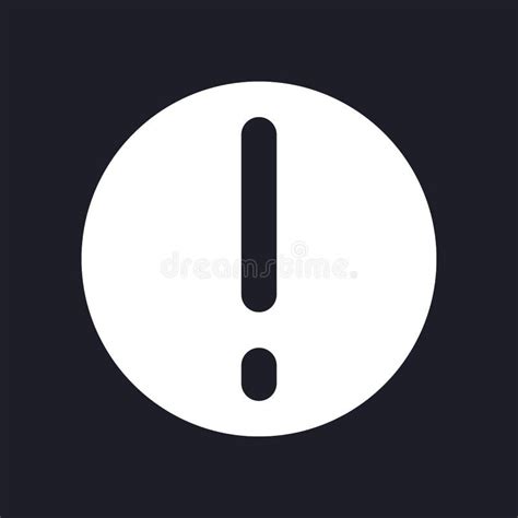 Warning Dark Mode Glyph Ui Icon Stock Vector Illustration Of Warning Risk