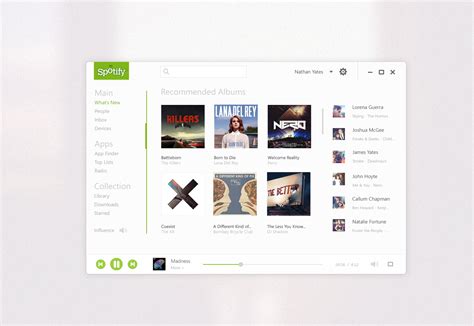 一款清新的spotify软件界面