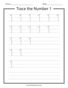 Number Tracing Worksheets