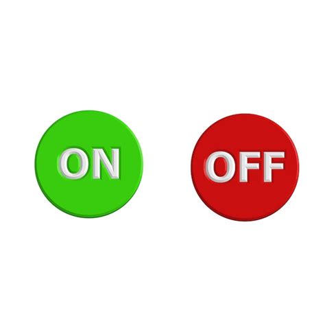 켜기 및 끄기 버튼 아이콘 프리미엄 벡터