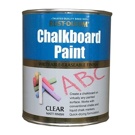 Rust Oleum Chalkboard Paint 750ml Clear Matt Clear RO0060004G1