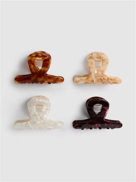 Womens Multi 4pk Twist Claw Clips Primark