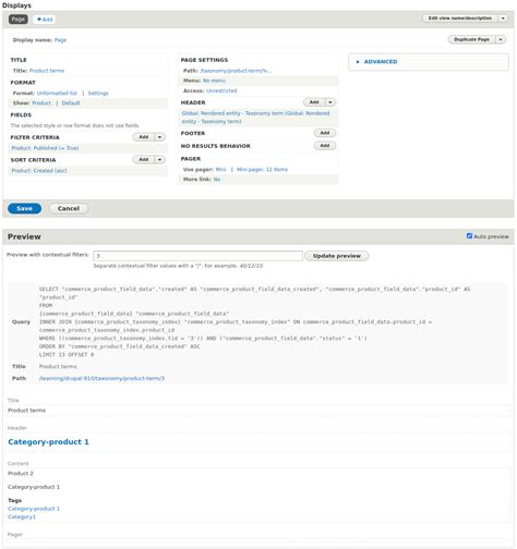 Commerce Product Taxonomy Filter