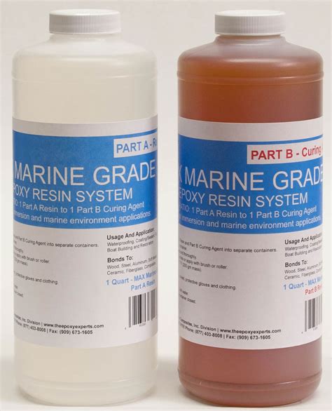 Max Marine Grade Epoxy Resin System 1 2 Gallon Kit Wood Sealing