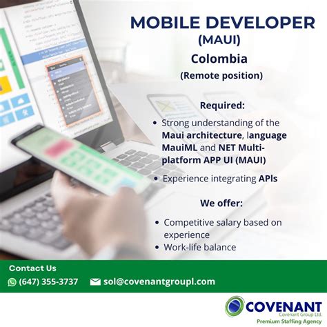 Hiring Opportunities Covenantgroupl Mobileappdevelopment Html5 Colombia Remoteopportunity
