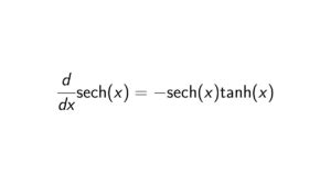 What Is The Derivative Of Hyperbolic Secant Epsilonify