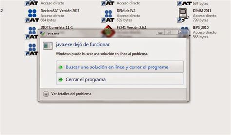 Javaexe Dejo De Funcionar En Aplicaciones De La Diot Ayuda