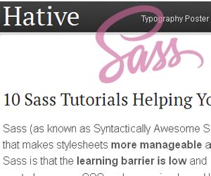Sass Tutorials Helping You To Create CSS More Easy