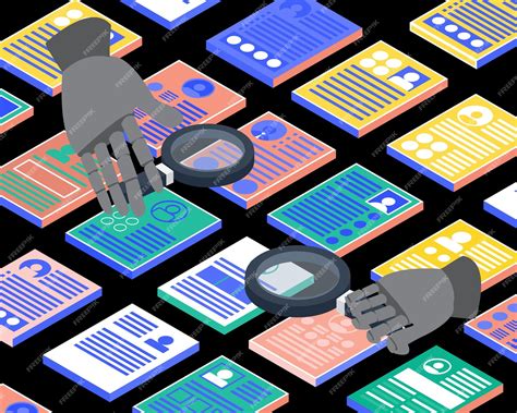 Premium Vector Resume Screening With Ai Screening Technology To Automate Resume Screening To