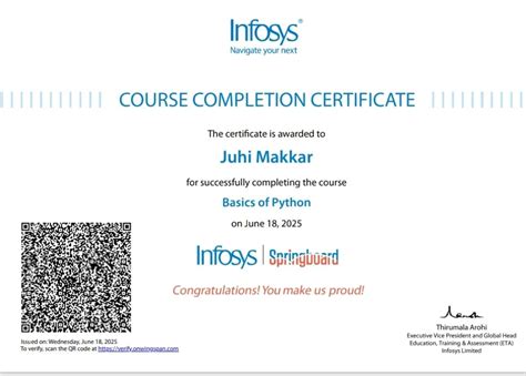 🚀 Im Thrilled To Share That Ive Successfully Completed The Basics Of Python Certification