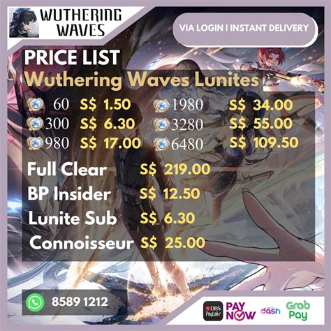 🔥100 Cheapest Wuthering Waves Top Up Wuthering Waves Lunite Lunite