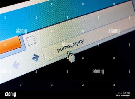 Close Up Of Web Browser Search Bar With Pornography Text Stock Photo Alamy
