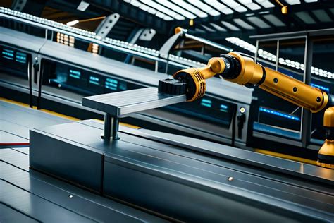 A Robotic Arm Is Working On A Conveyor Belt Ai Generated 32959273