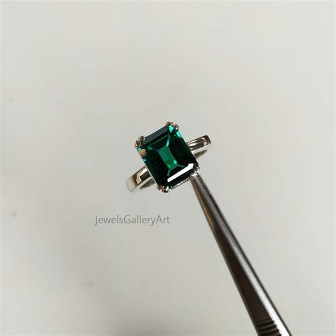 Lab Created Emerald 925 Silver Ring Ring For Men Women Etsy